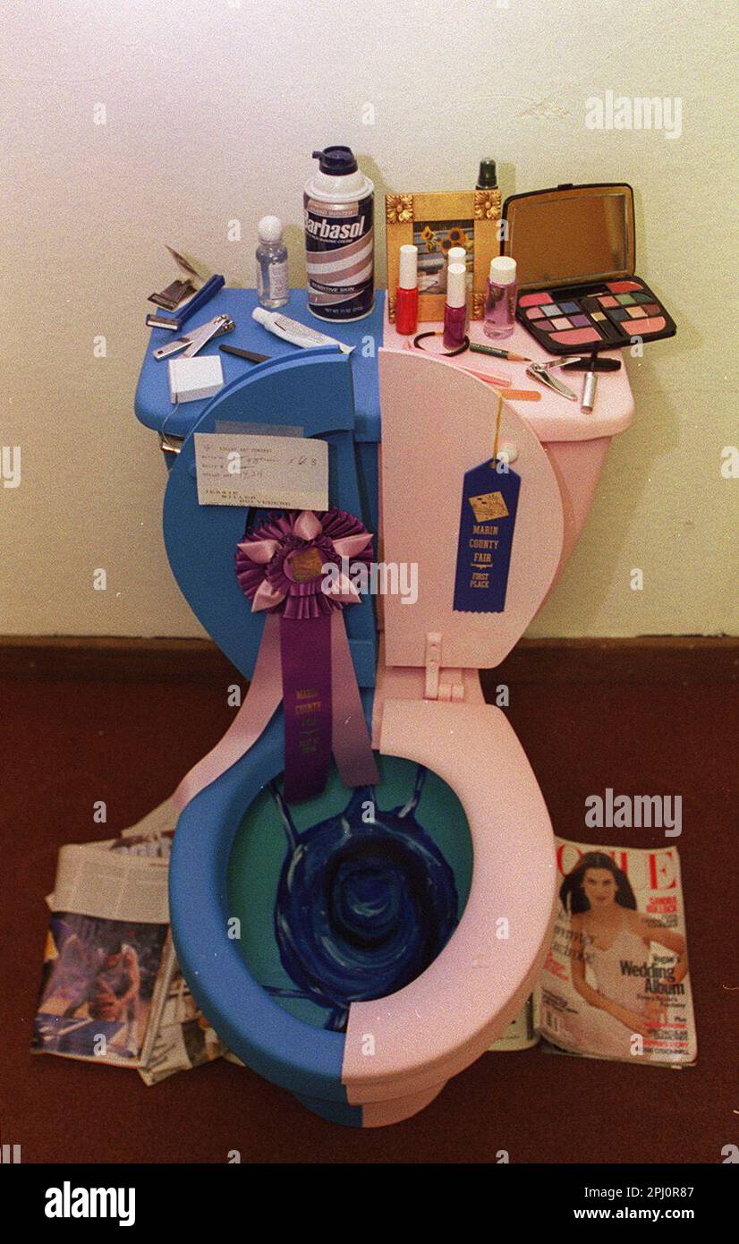 NBTOILETS 3/C/17JUN98/NF/LS ---DECORASED TOILET ART CONGEST; This ...