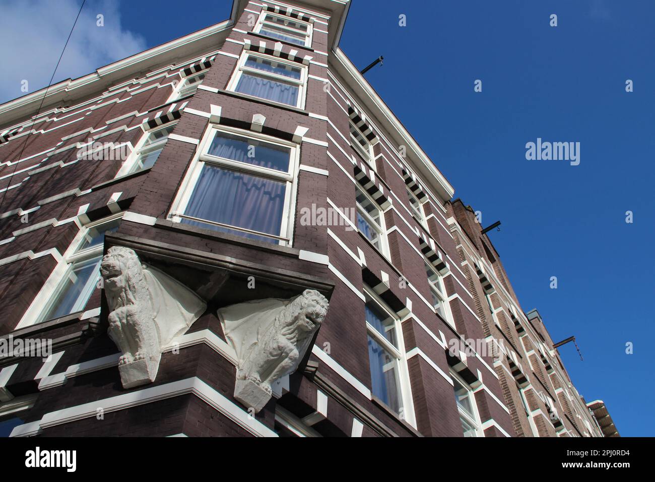 old brick houses or flat buildings in amsterdam (the netherlands Stock ...