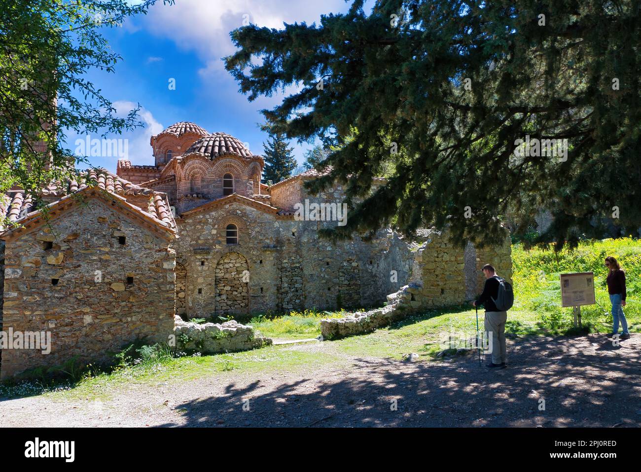 A beautiful shot of the historic ruins of a Byzantine Church in ...