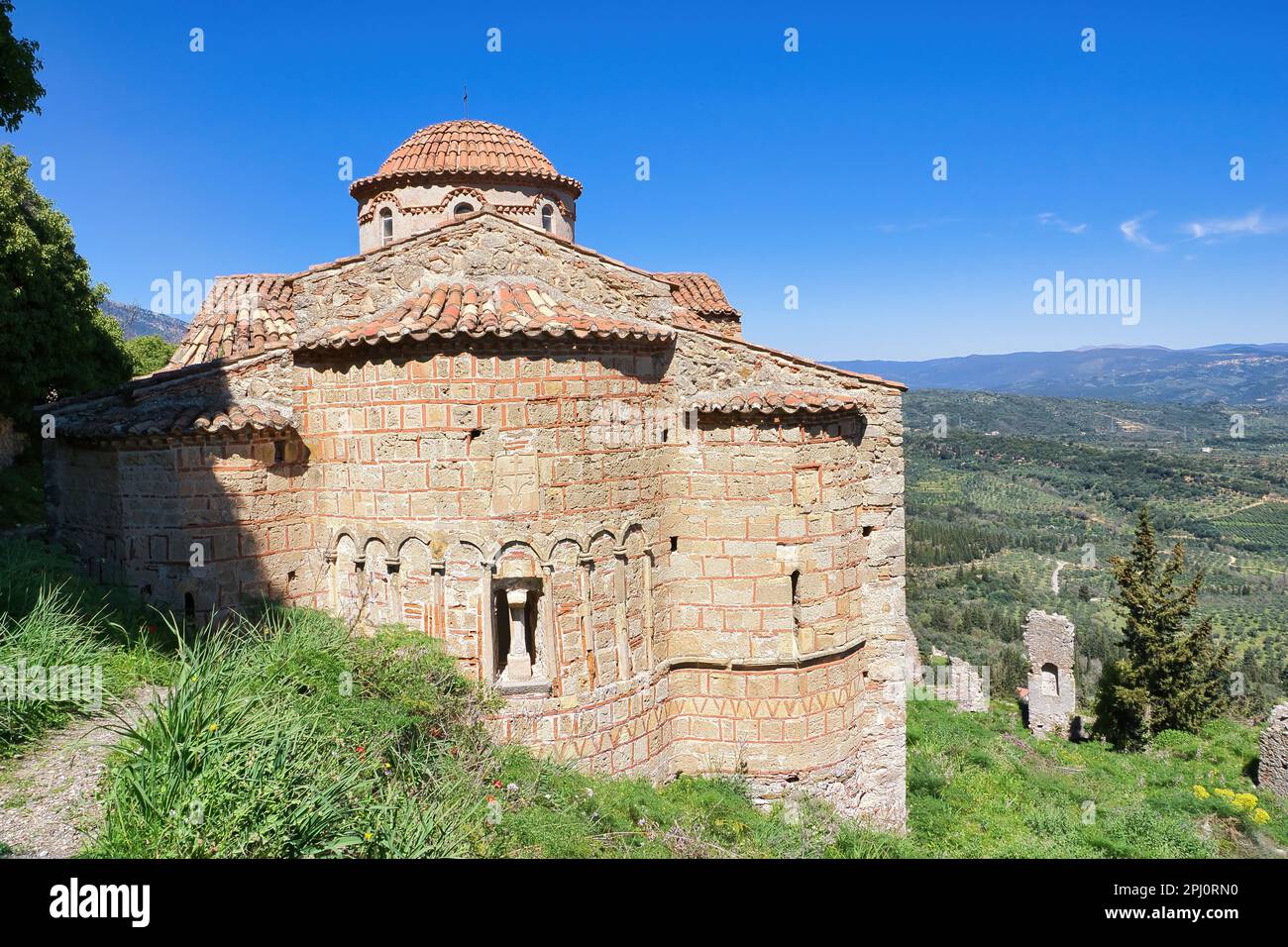 Castle of Mystras , Greece. Mystras was a Byzantine state in the ...