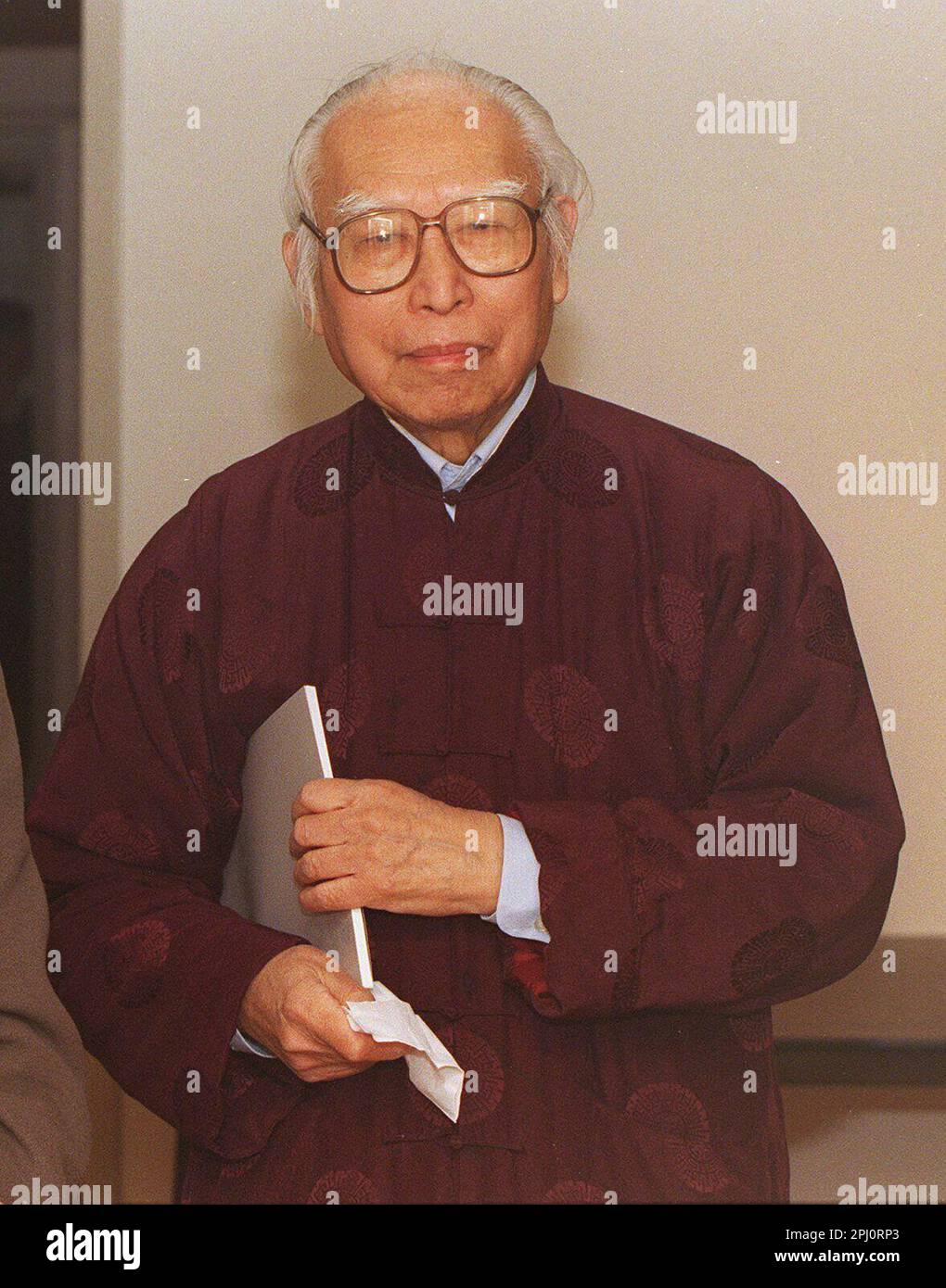 CALLIGRAPHY 3/C/12FEB97/DD/LS WANG FANGYU, CALLIGRAPHER AT THE OPENING ...