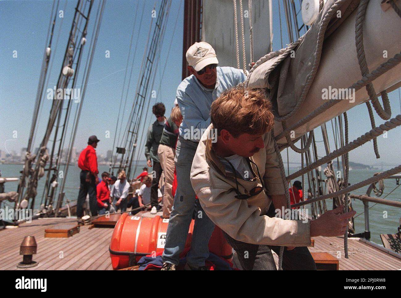 CALIFORNIAN , A REPLICA OF A 19TH CENTURY SCHOONER ON THE BAY (LEA ...