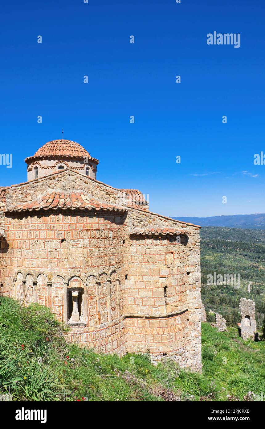 Castle of Mystras , Greece. Mystras was a Byzantine state in the ...