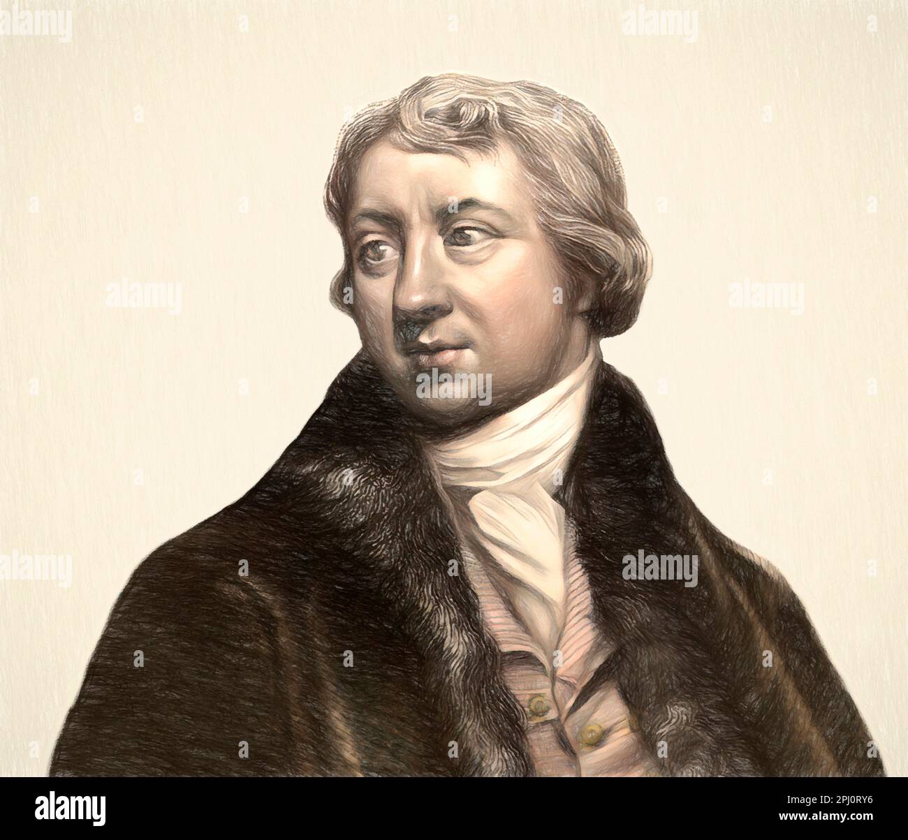Edward Jenner, 1749-1823, English physician and scientist, digitally ...