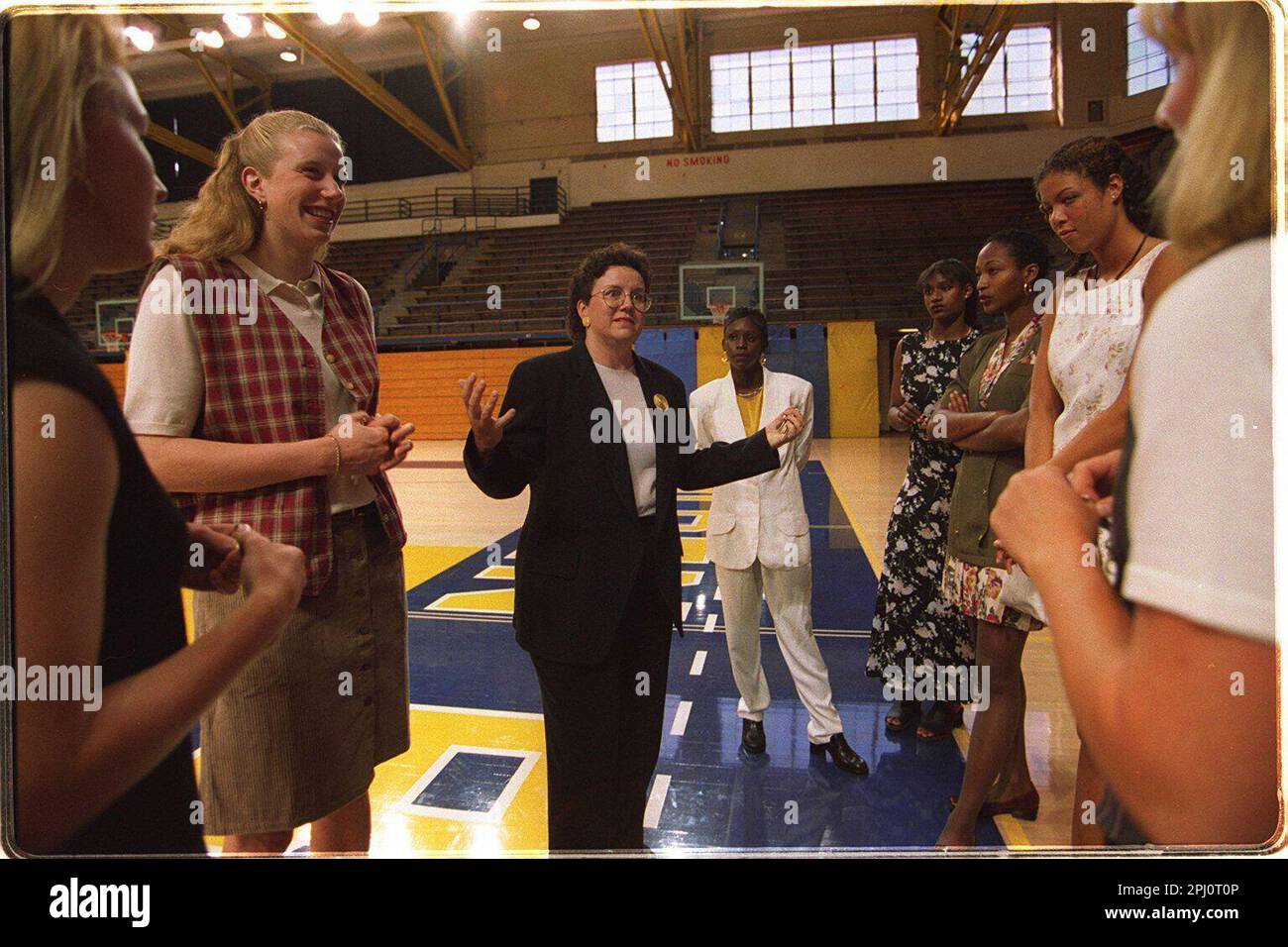 CAL-WOMEN 5/C/09SEP96/CD/LS Mary Ann Stanly addresses the Cal ...