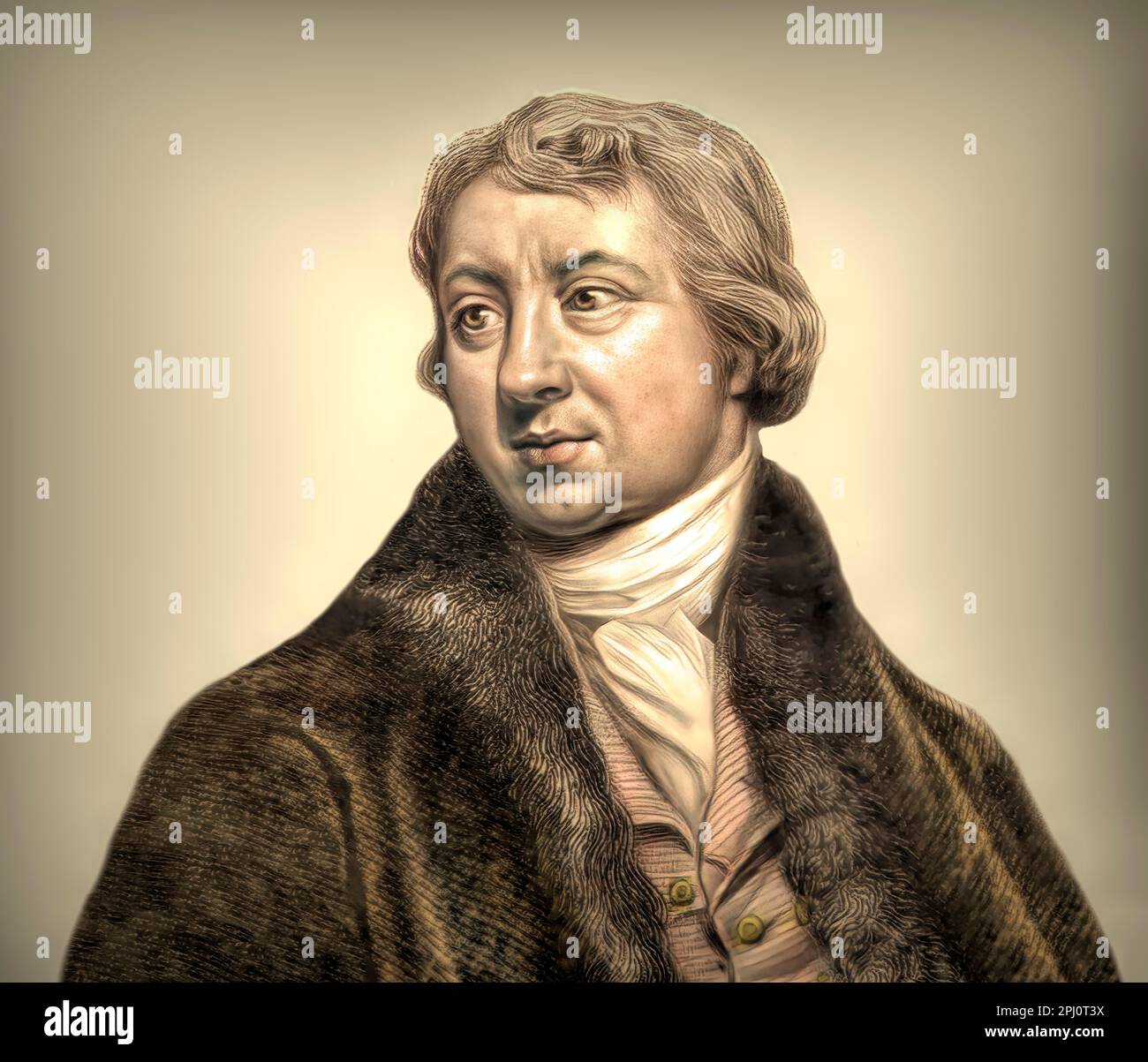 Edward Jenner, 1749-1823, English physician and scientist, digitally ...