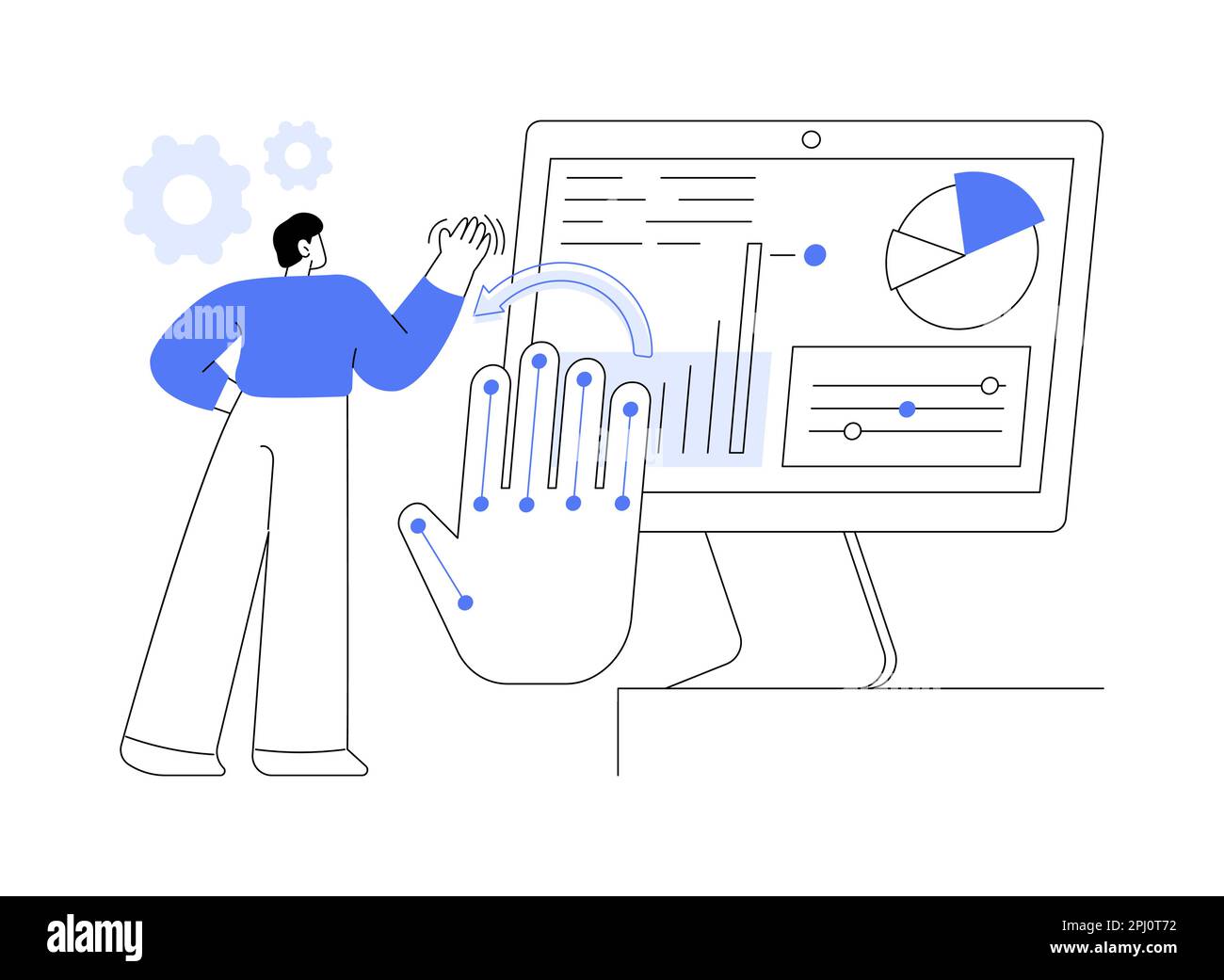 Gesture recognition abstract concept vector illustration Stock Vector ...