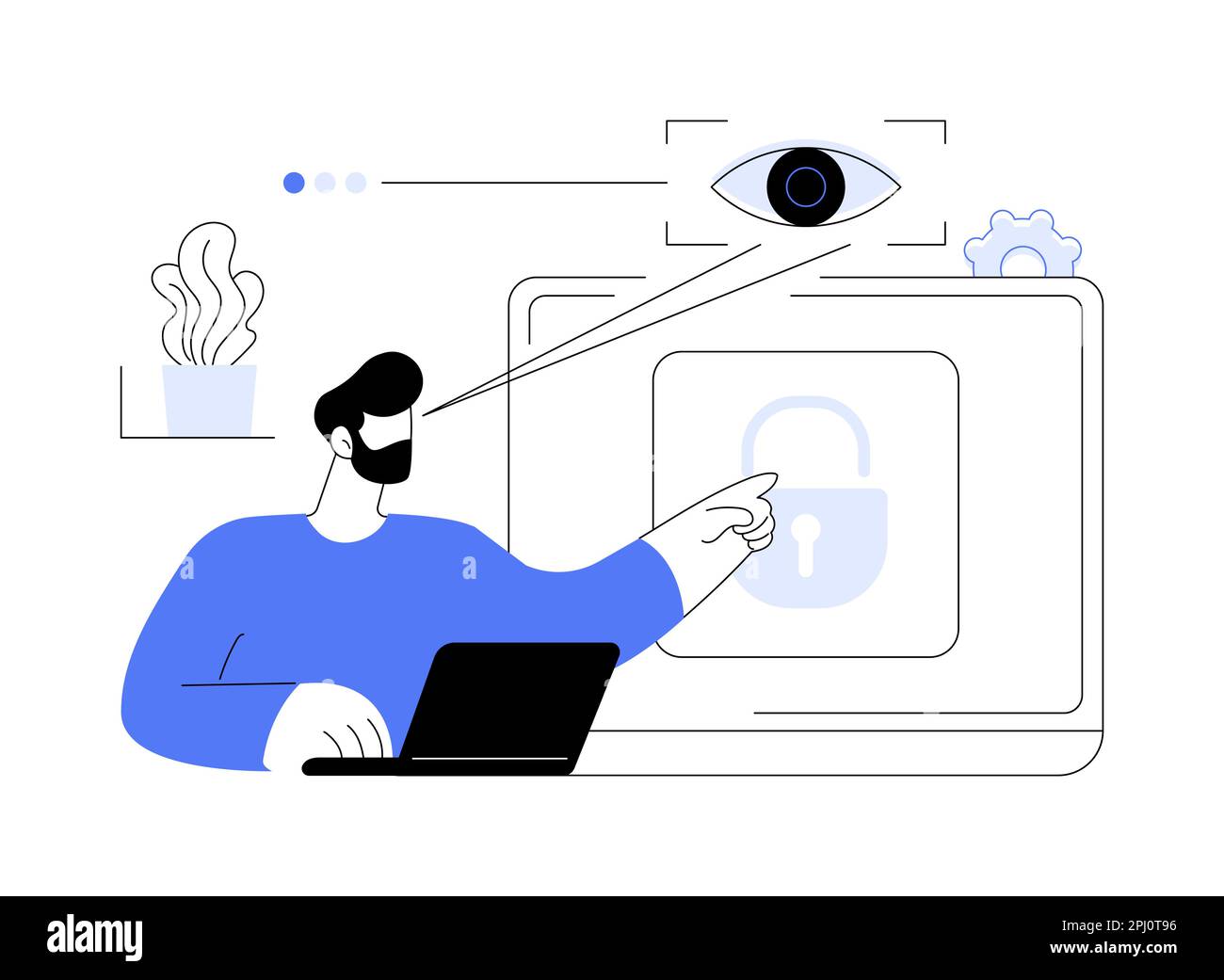 Eye tracking technology abstract concept vector illustration Stock ...