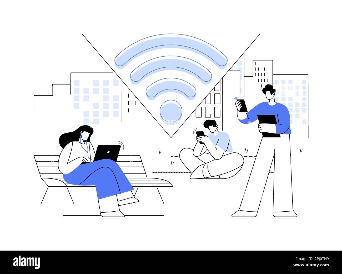 Wi-fi connection abstract concept vector illustration Stock Vector ...