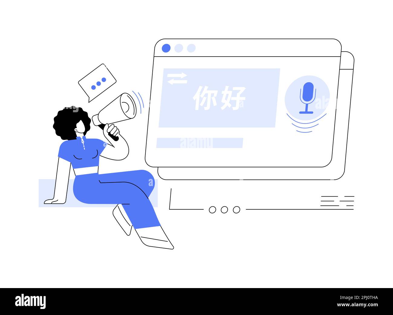 Speech to text abstract concept vector illustration Stock Vector Image ...