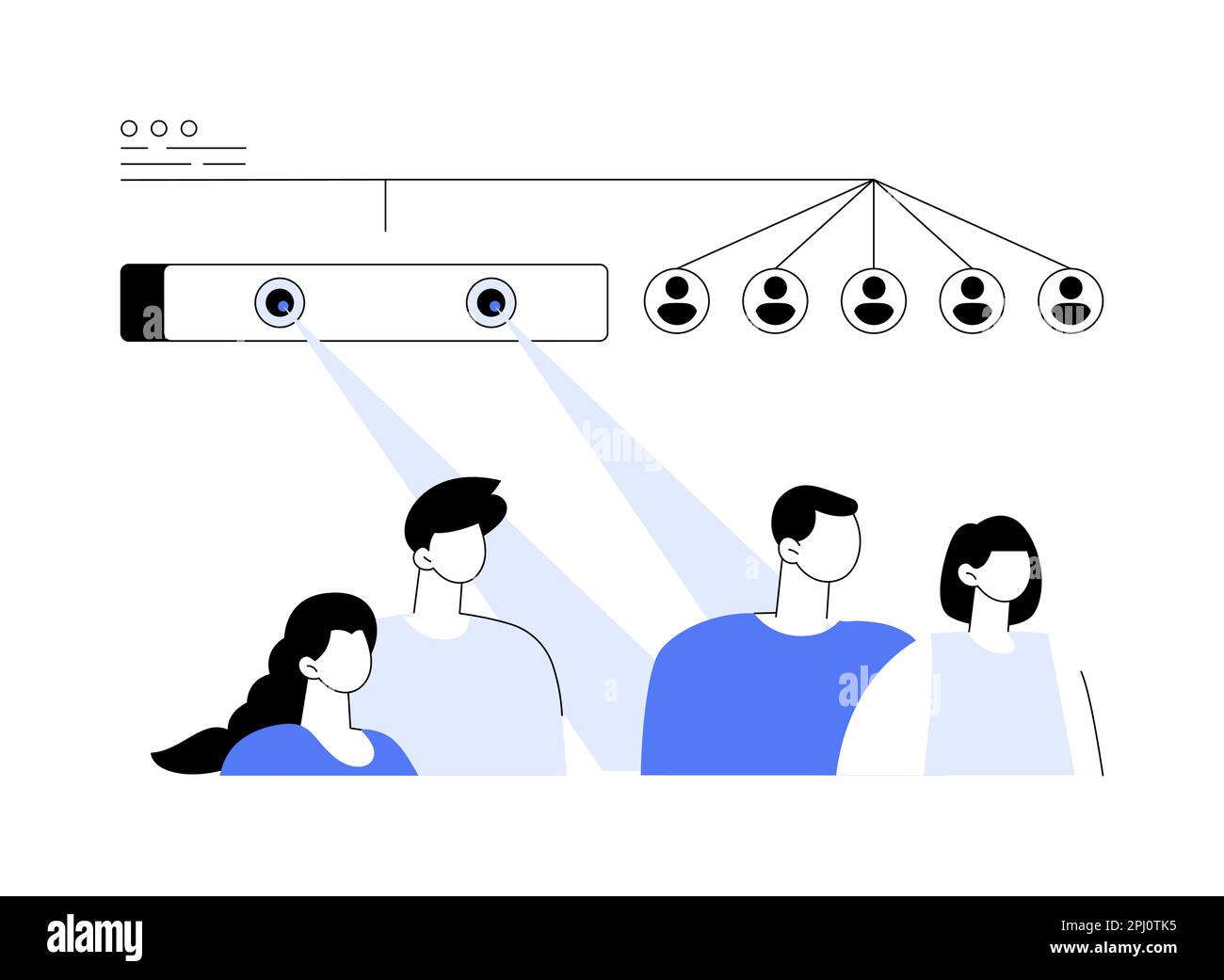 People counter system abstract concept vector illustration Stock Vector ...