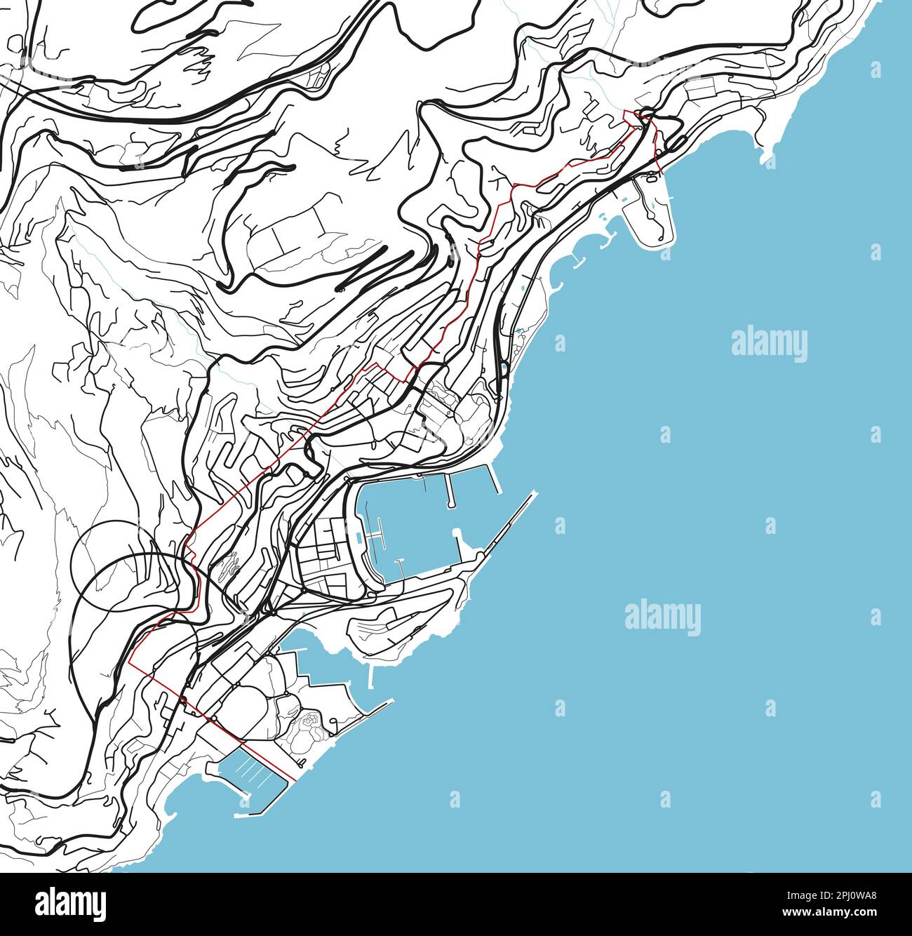Colorful Monaco vector city map Stock Vector Image & Art - Alamy
