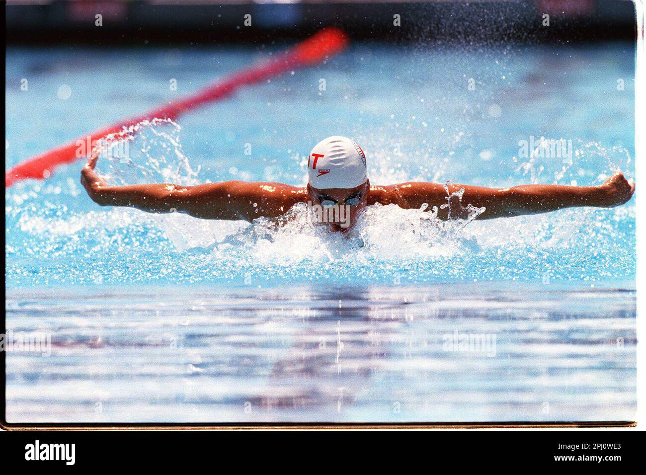 SWIM TANNER/C/12AUG98/SP/LS ----Uger Tanner swam in the 200m butterfly ...