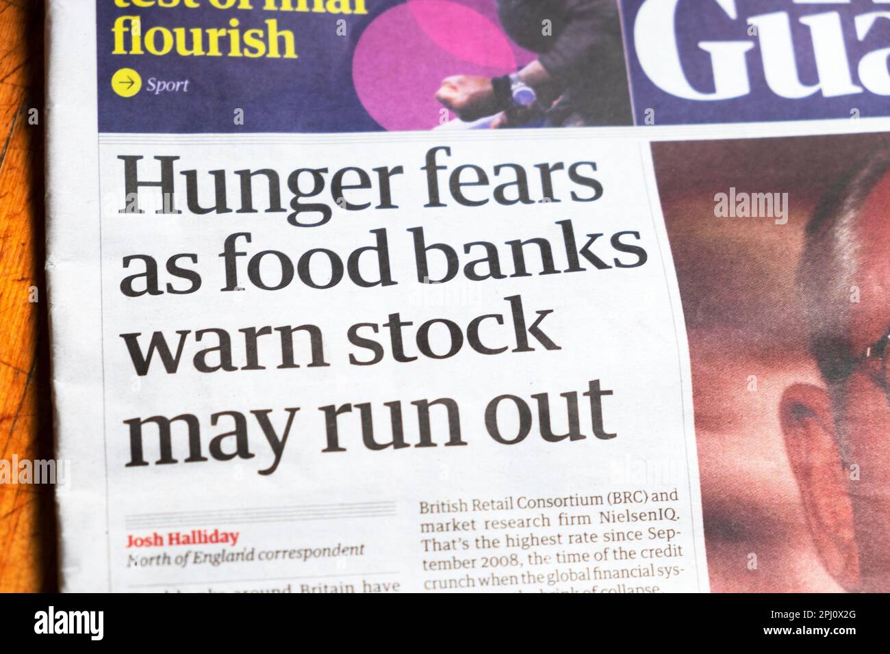 'Hunger fears as food banks warn stock may run out' Guardian newspaper ...