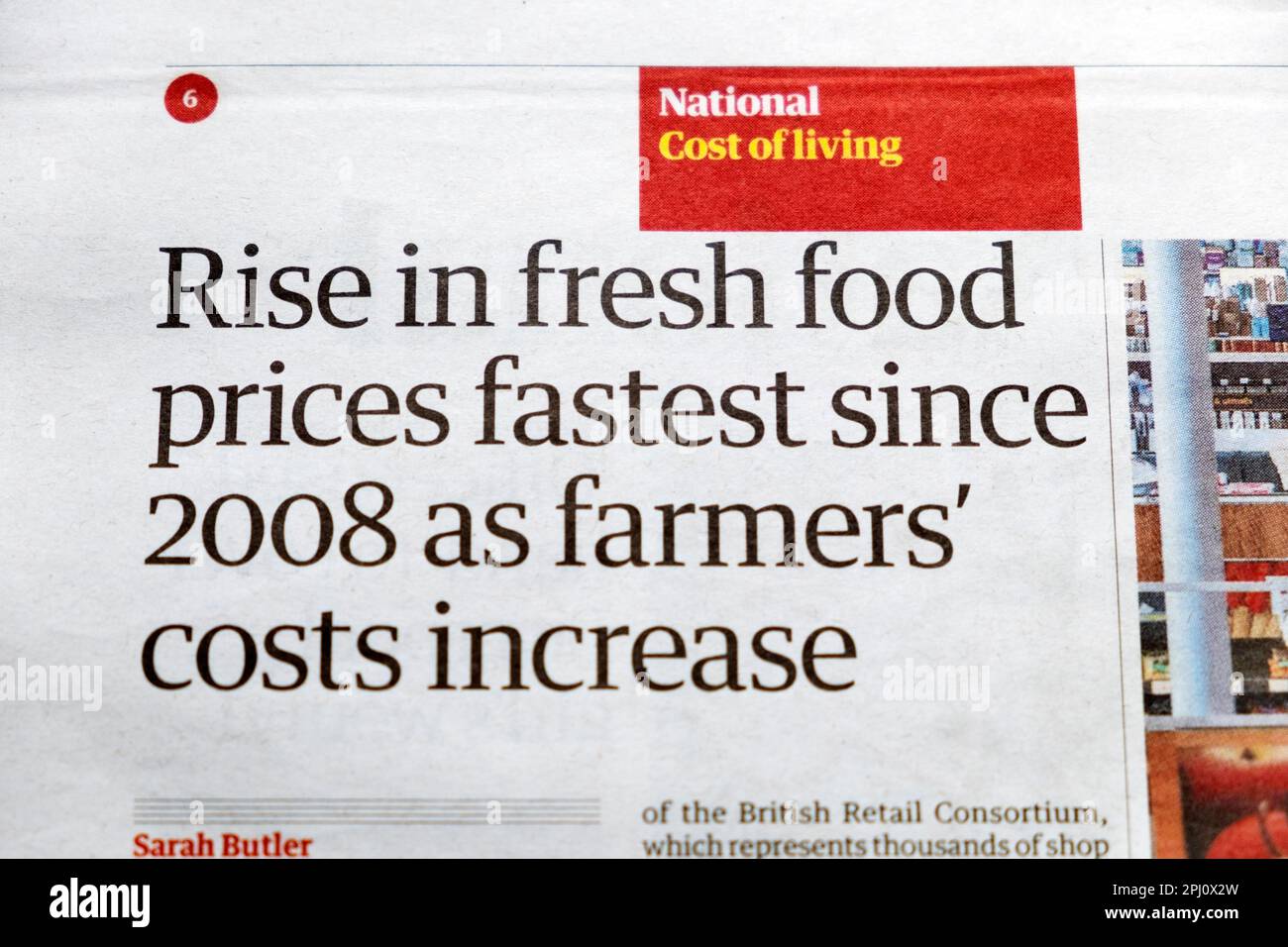 'Rise in fresh food prices fastest since 2008 as farmers' costs ...