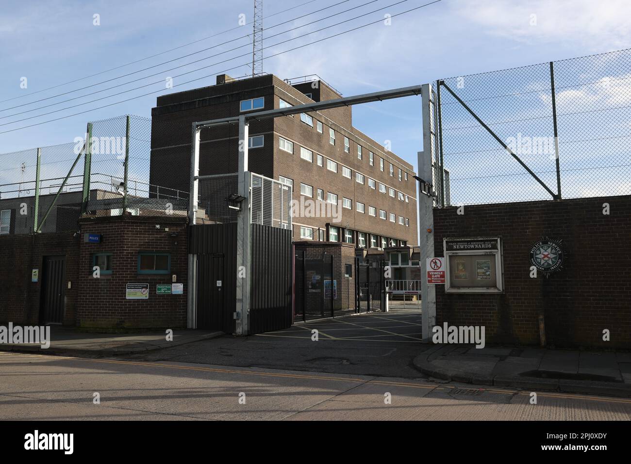 A general view of Newtownards PSNI station in Co Down, after a series ...