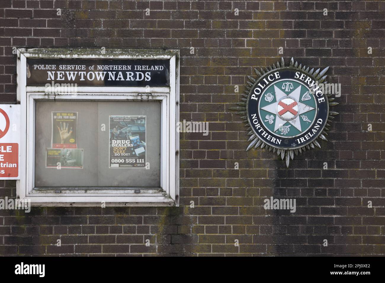 A general view of Newtownards PSNI station in Co Down, after a series ...