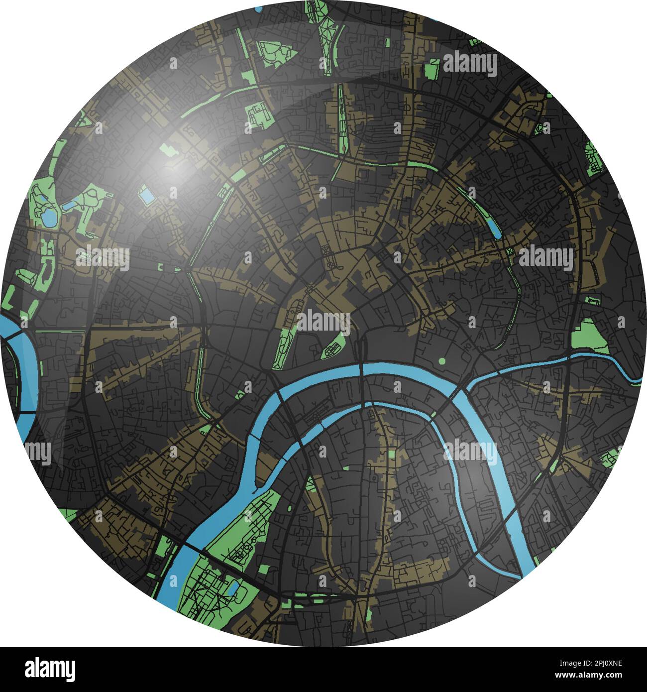 Moscow vector map with dark colors Stock Vector Image & Art - Alamy