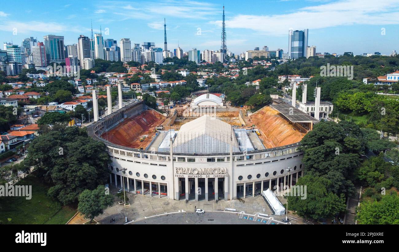 SP - SAO PAULO - 03/30/2023 - PACAEMBU STADIUM, RENOVATIONS - The ...