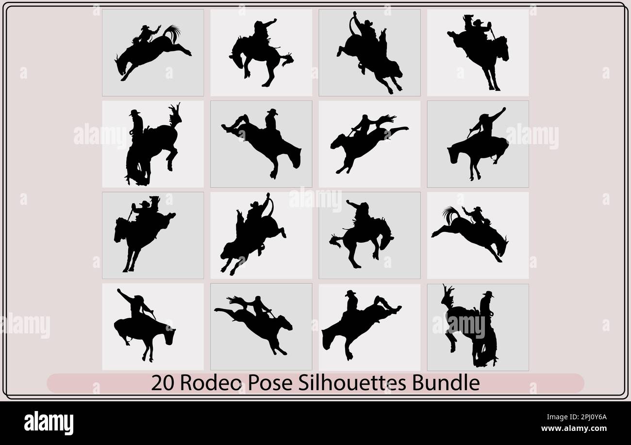 Rodeo pose vector hi-res stock photography and images - Alamy