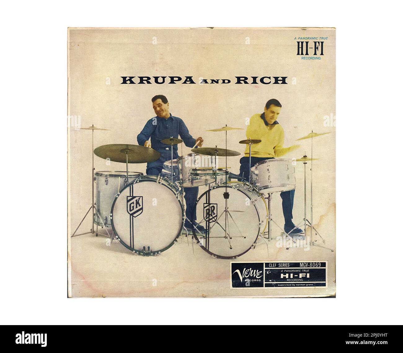 Gene Krupa And Buddy Rich - Vintage Jazz Music Vinyl Record Stock Photo ...