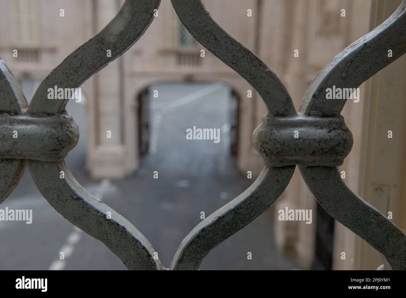 Windows with bars in Vatican City Stock Photo - Alamy