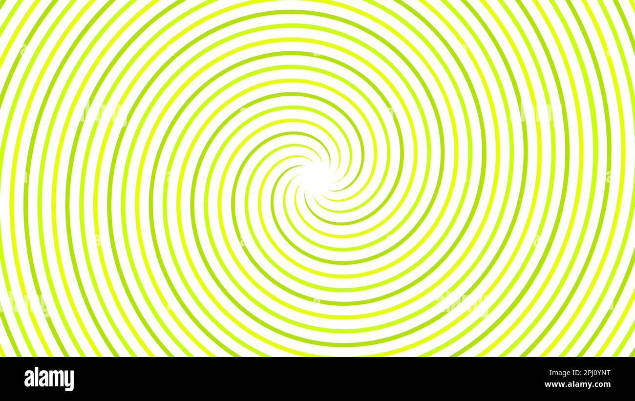 Abstract spiral background with green stripes. Radial pattern, dynamic vortex. Vector ...