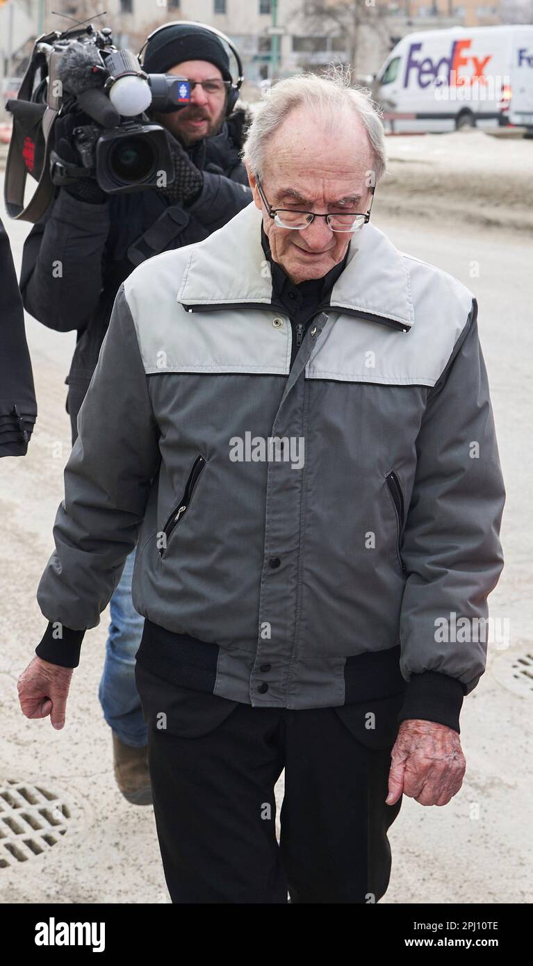 Retired priest Arthur Masse, 93, leaves the Law Courts in Winnipeg ...