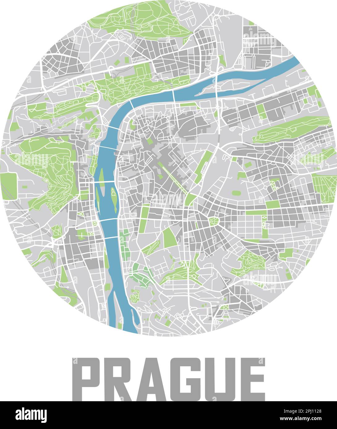 Minimalistic Prague city map icon Stock Vector Image & Art - Alamy