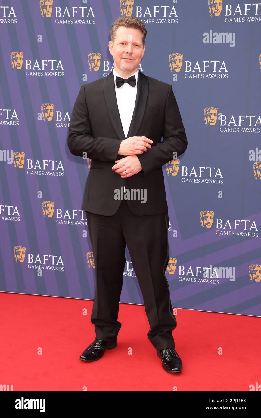 Sam Barlow arriving for the BAFTA Games Awards at the Queen Elizabeth ...