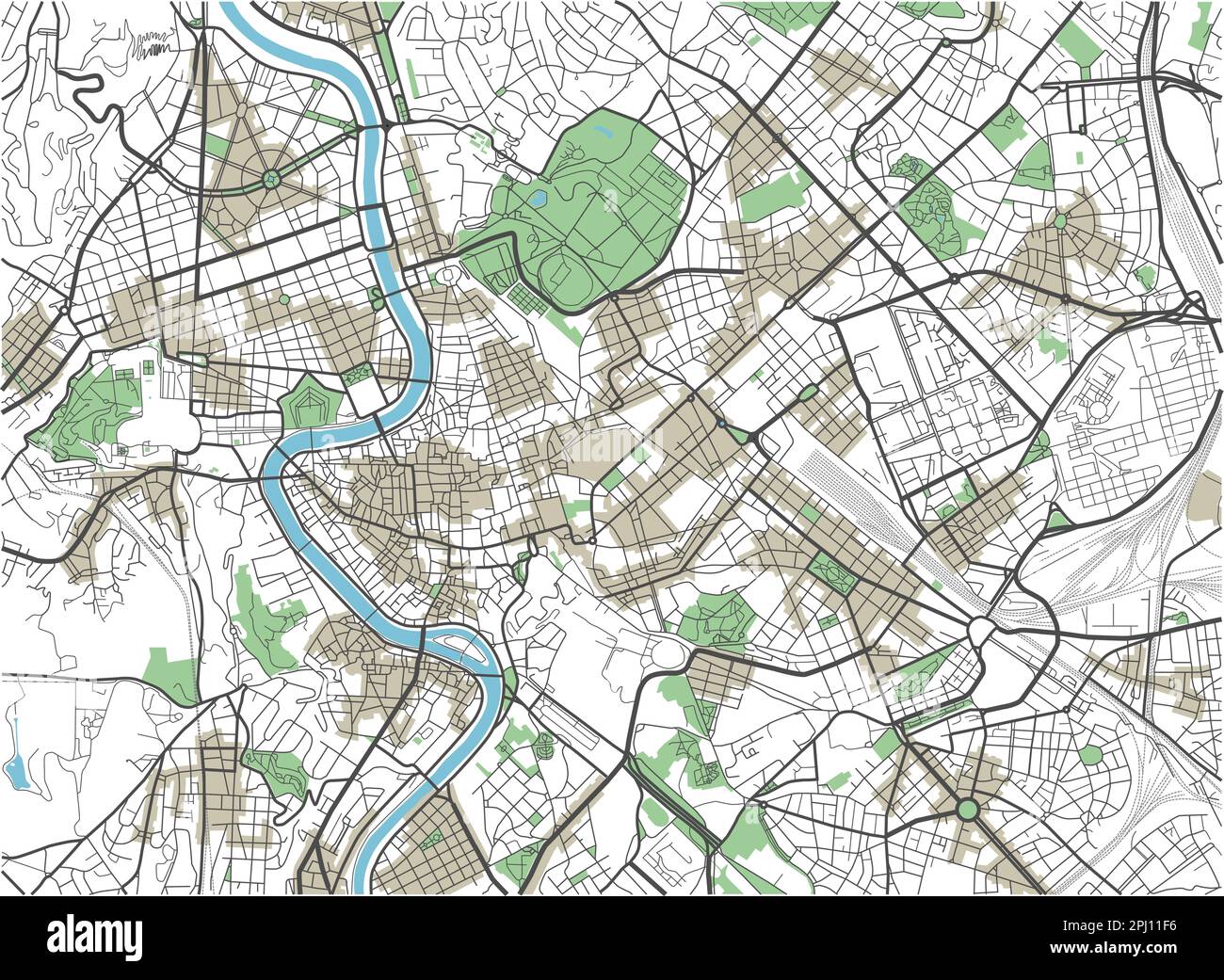 Colorful Rome vector city map Stock Vector Image & Art - Alamy