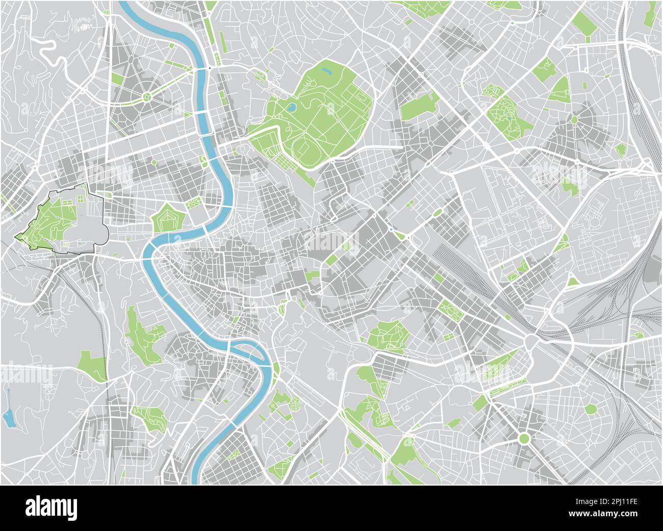 Vector city map of Rome with well organized separated layers Stock Vector Image & Art - Alamy