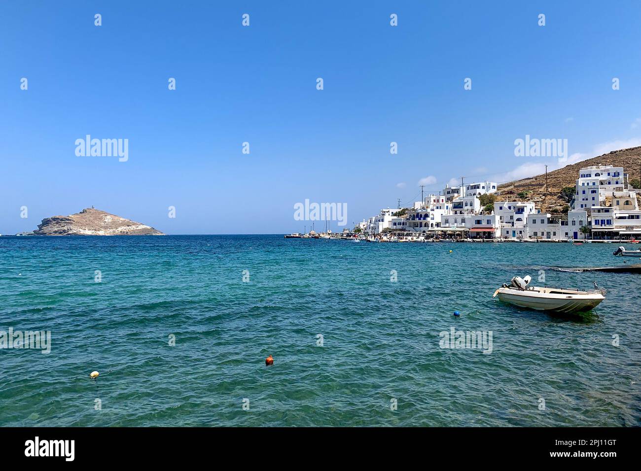Small port and village of Panormos in the island of Tinos, Dodecanese ...