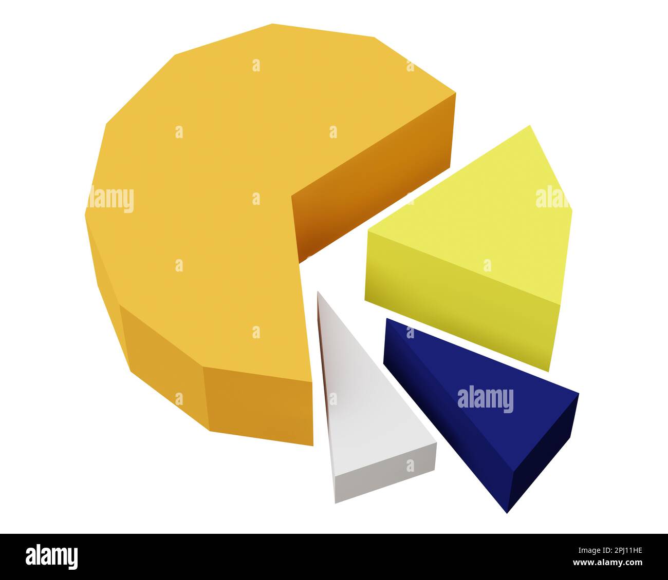 Primitive chart pie with with 12 angles, annual or monthly statistics ...