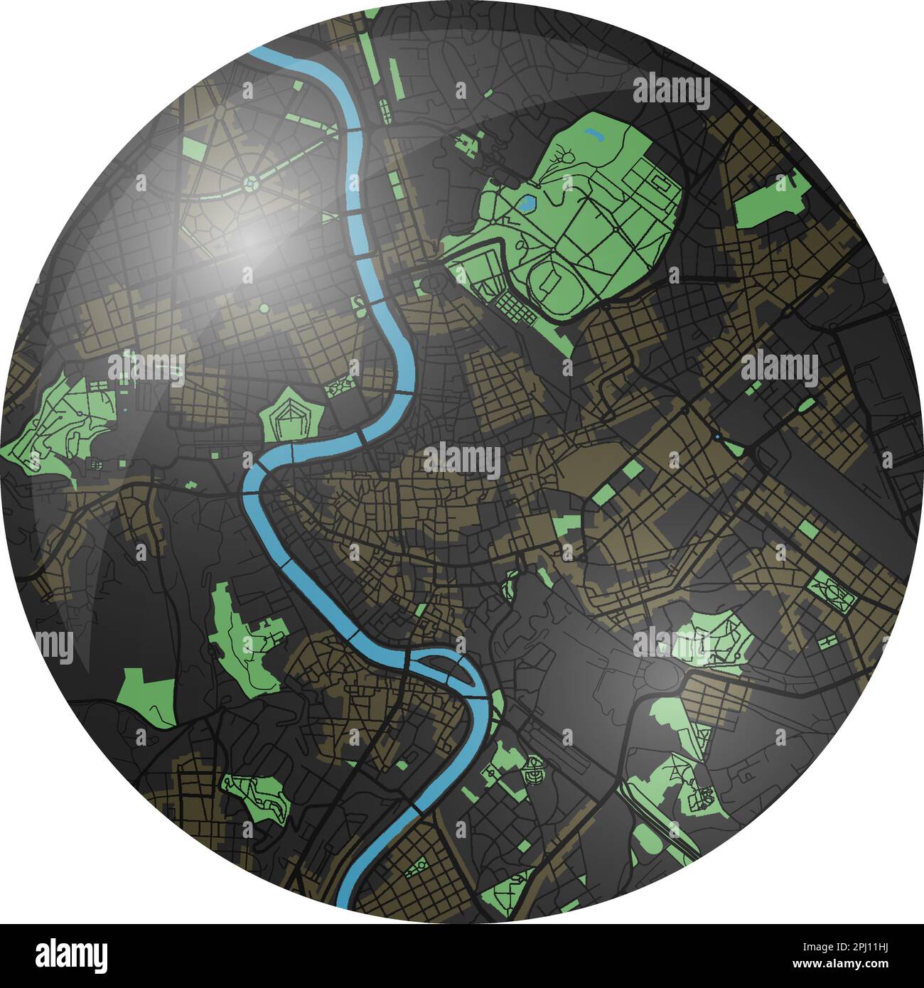 Rome vector map with dark colors Stock Vector Image & Art - Alamy