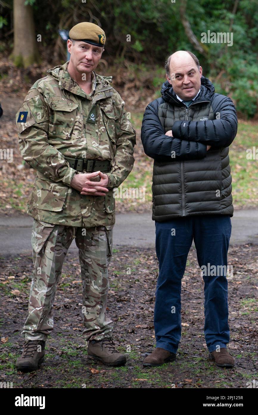 Defence Secretary Ben Wallace and Commandant Zachary Stenning (left ...