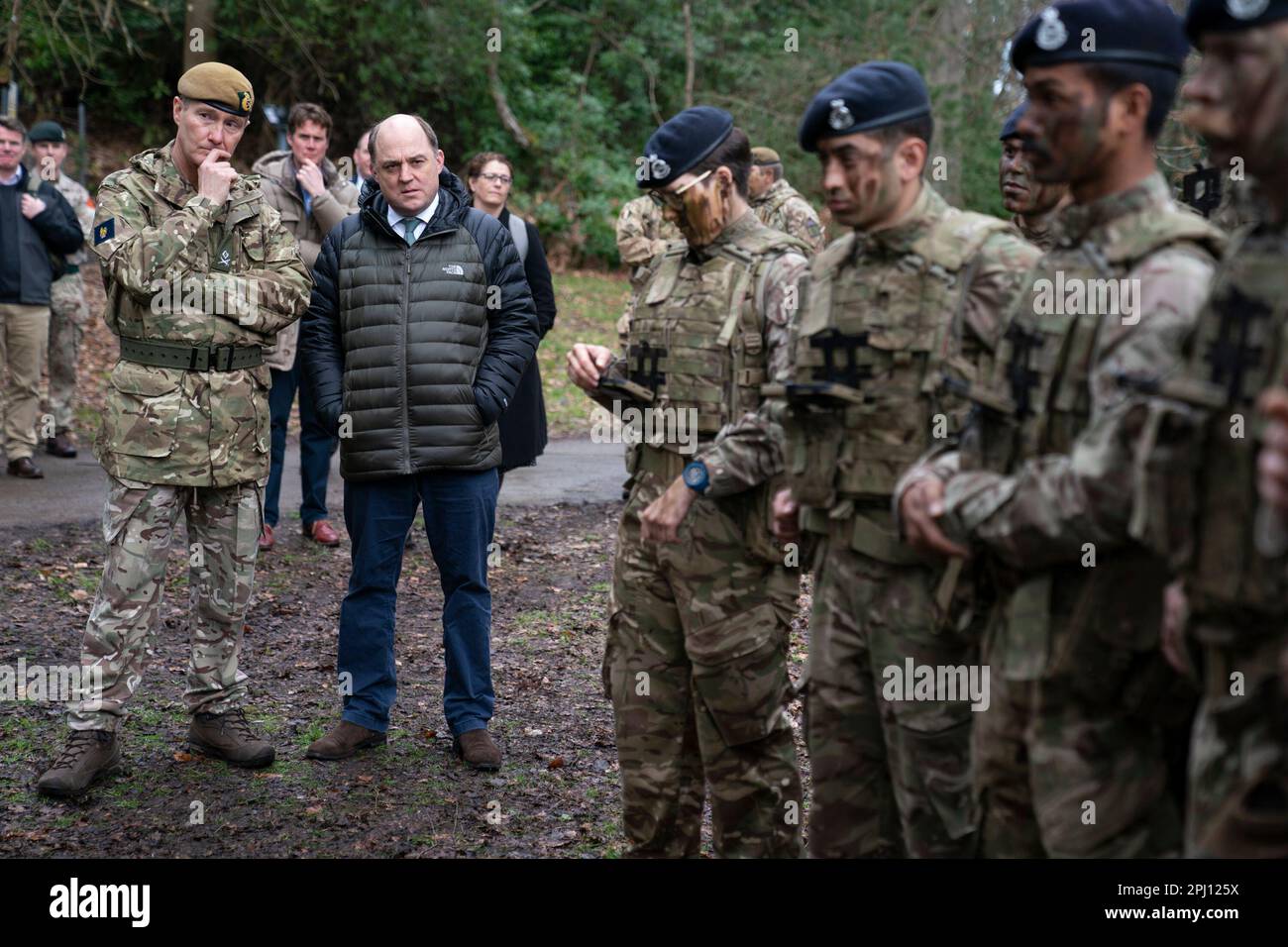 Defence Secretary Ben Wallace and Commandant Zachary Stenning (left ...