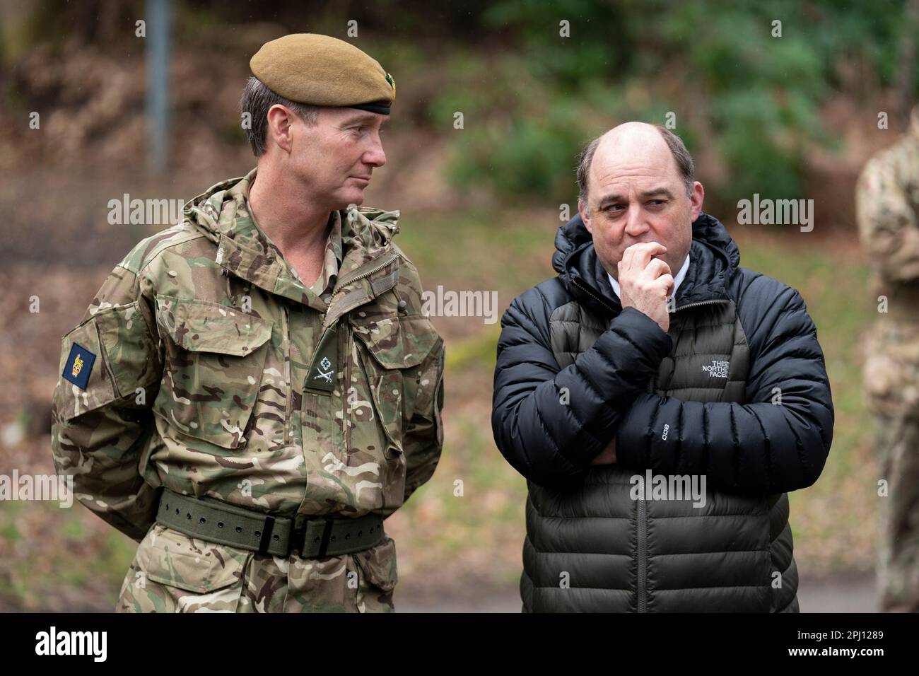 Defence Secretary Ben Wallace and Commandant Zachary Stenning (left ...