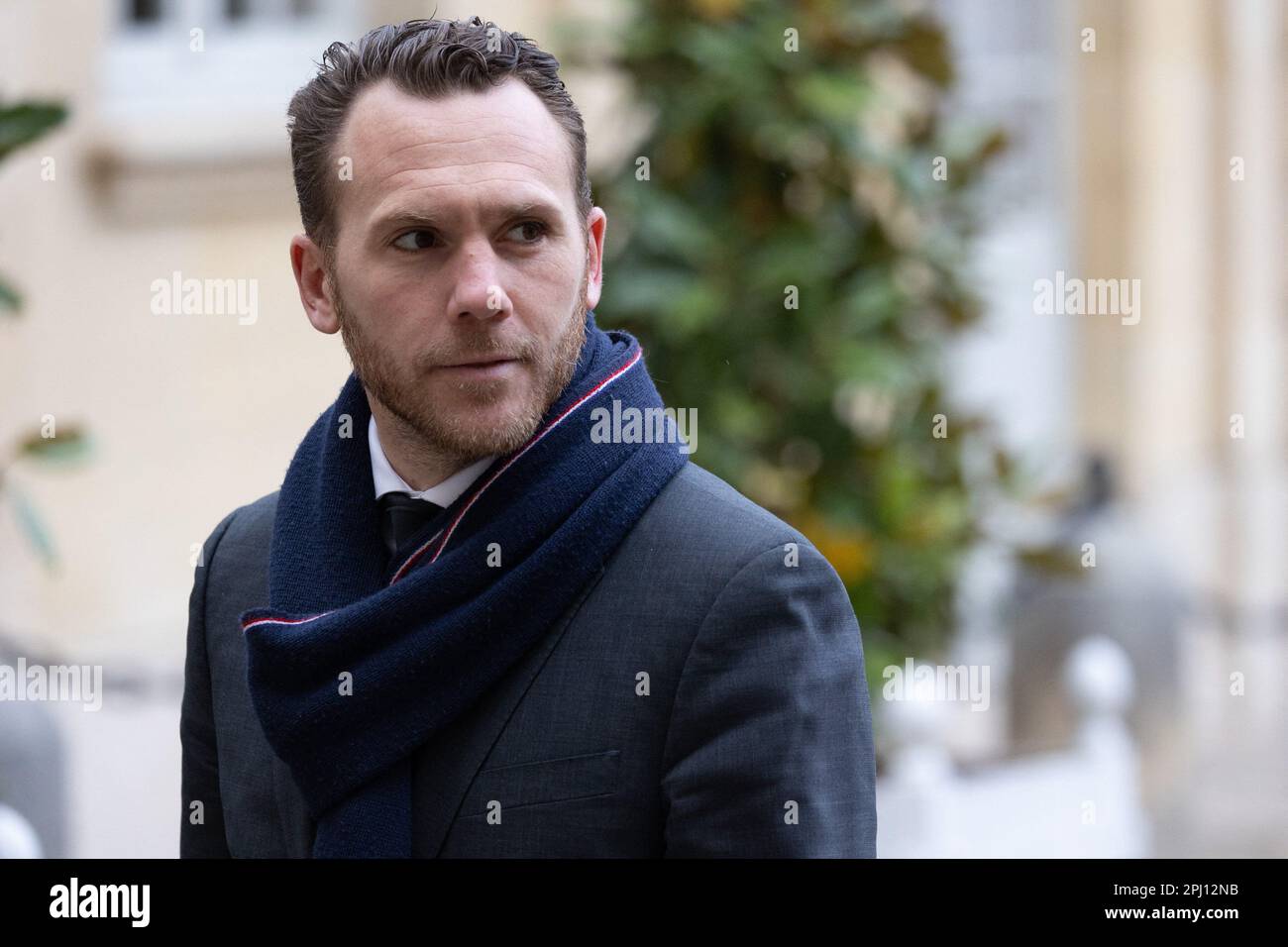 Paris, France. 30th Mar, 2023. Deputy Jean-Marc Zulesi arrives for a ...