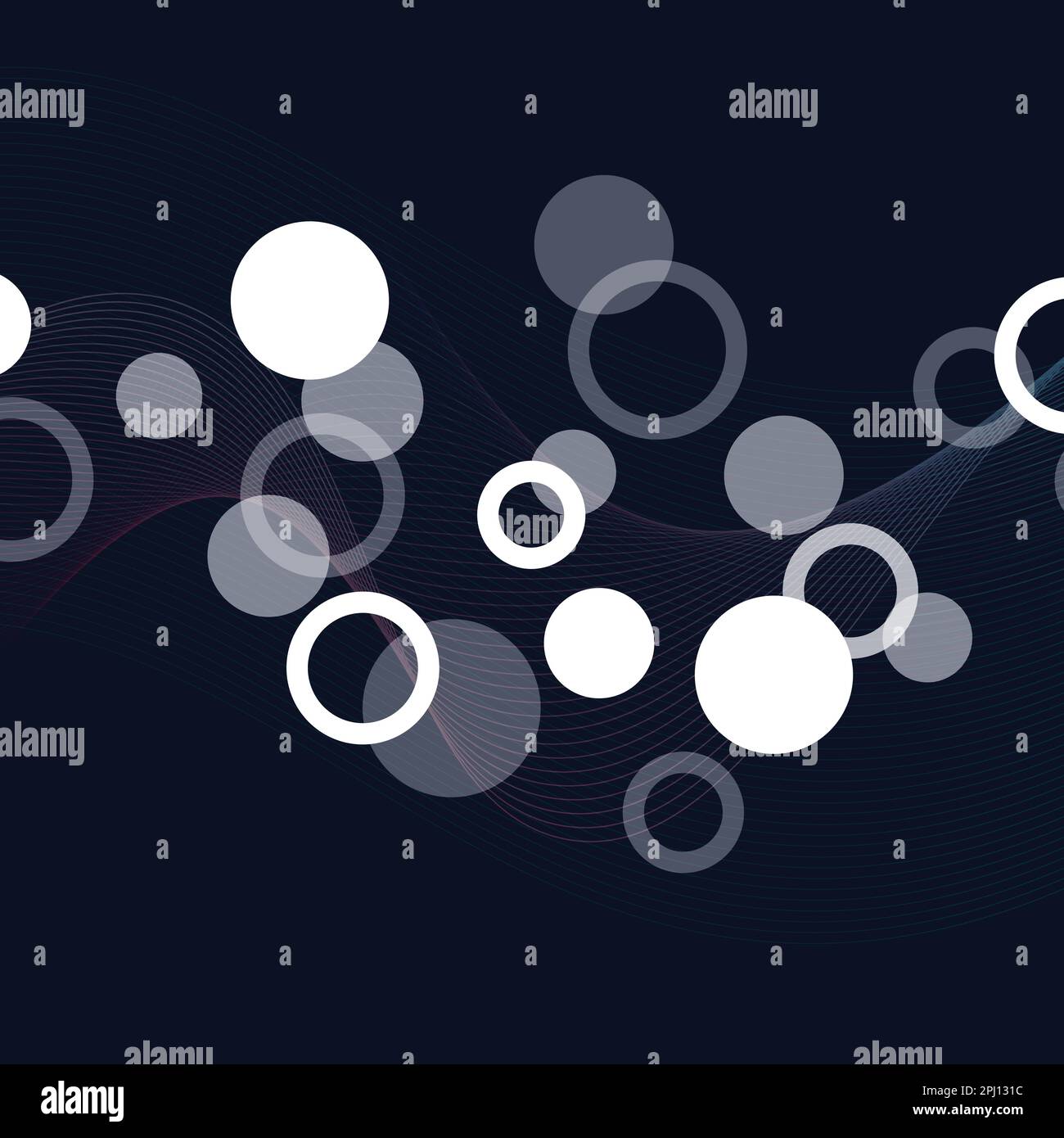 Wave line with circle dot background. Gradient lines. Vector ...