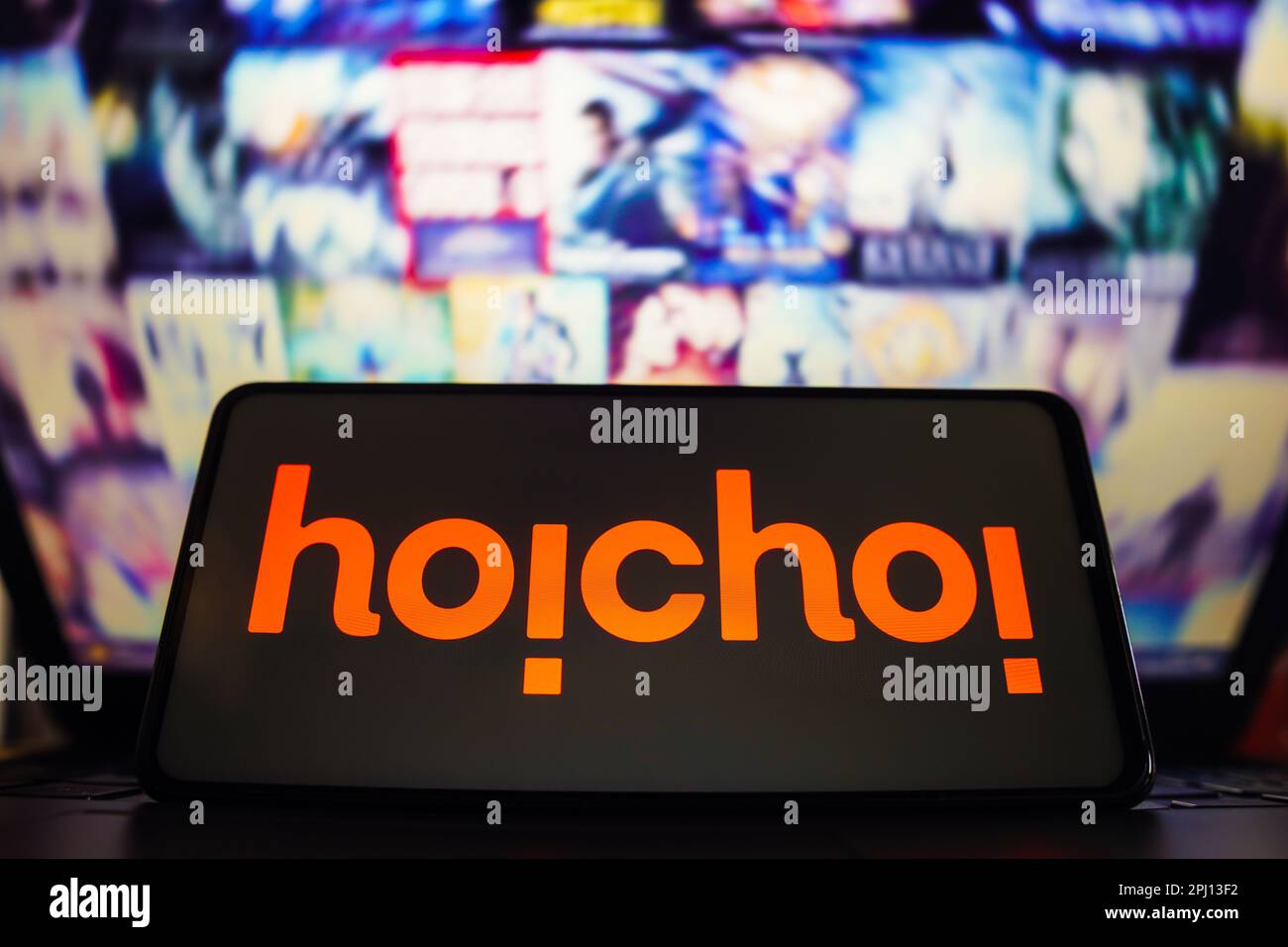 Brazil. 30th Mar, 2023. In this photo illustration, the Hoichoi logo is ...