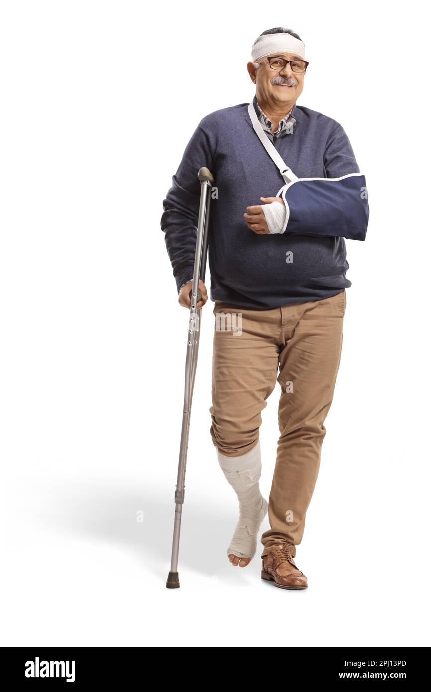 Portrait injured man bandage Cut Out Stock Images & Pictures - Alamy