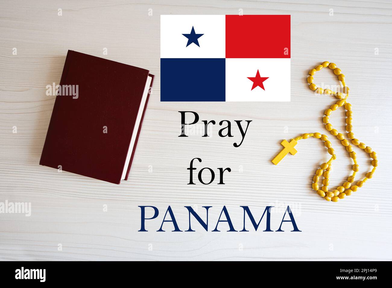 Pray for Panama. Rosary and Holy Bible background Stock Photo - Alamy