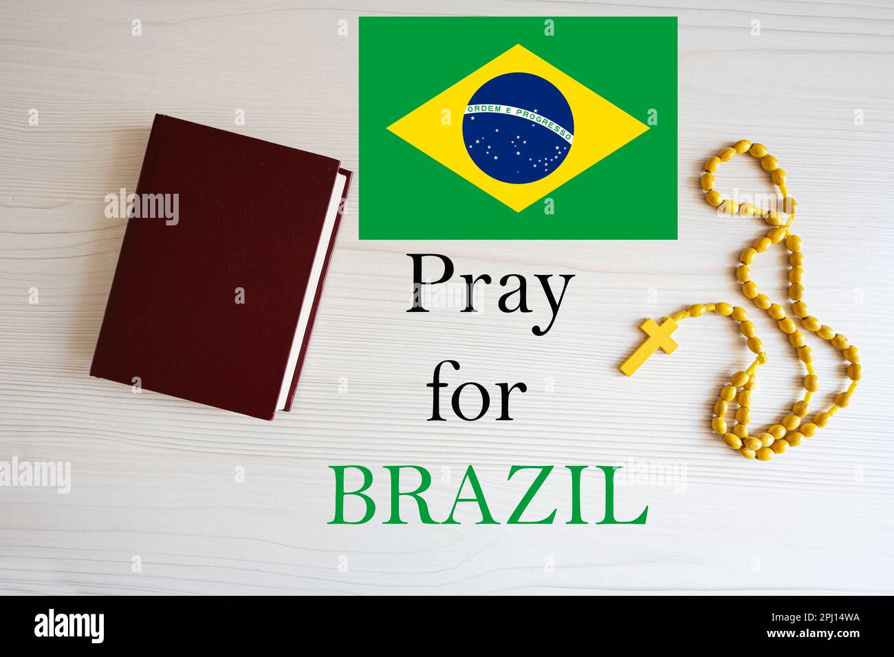 Pray for Brazil. Rosary and Holy Bible background Stock Photo - Alamy