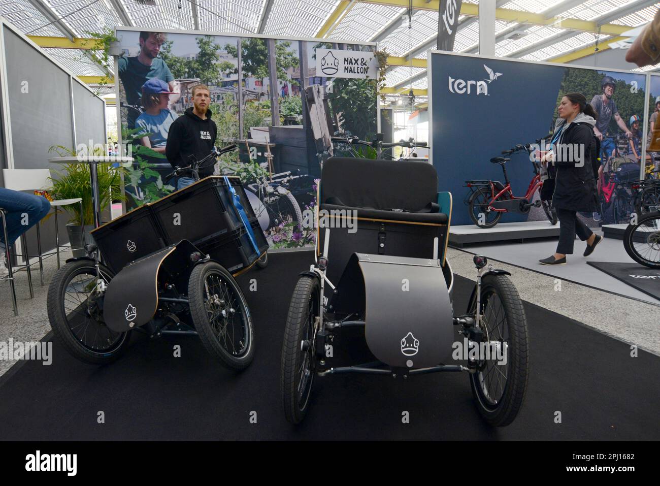 Max and Maleon tilting pedicab load carrying trikes on display at the ...