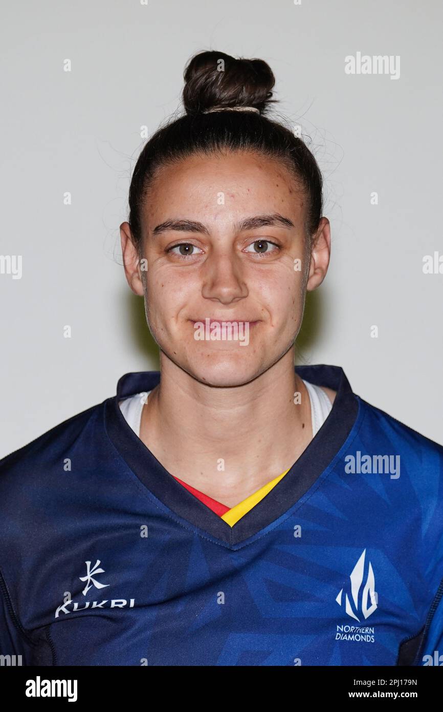 Leah Dobson of Northern Diamonds during the media day at Headingley ...