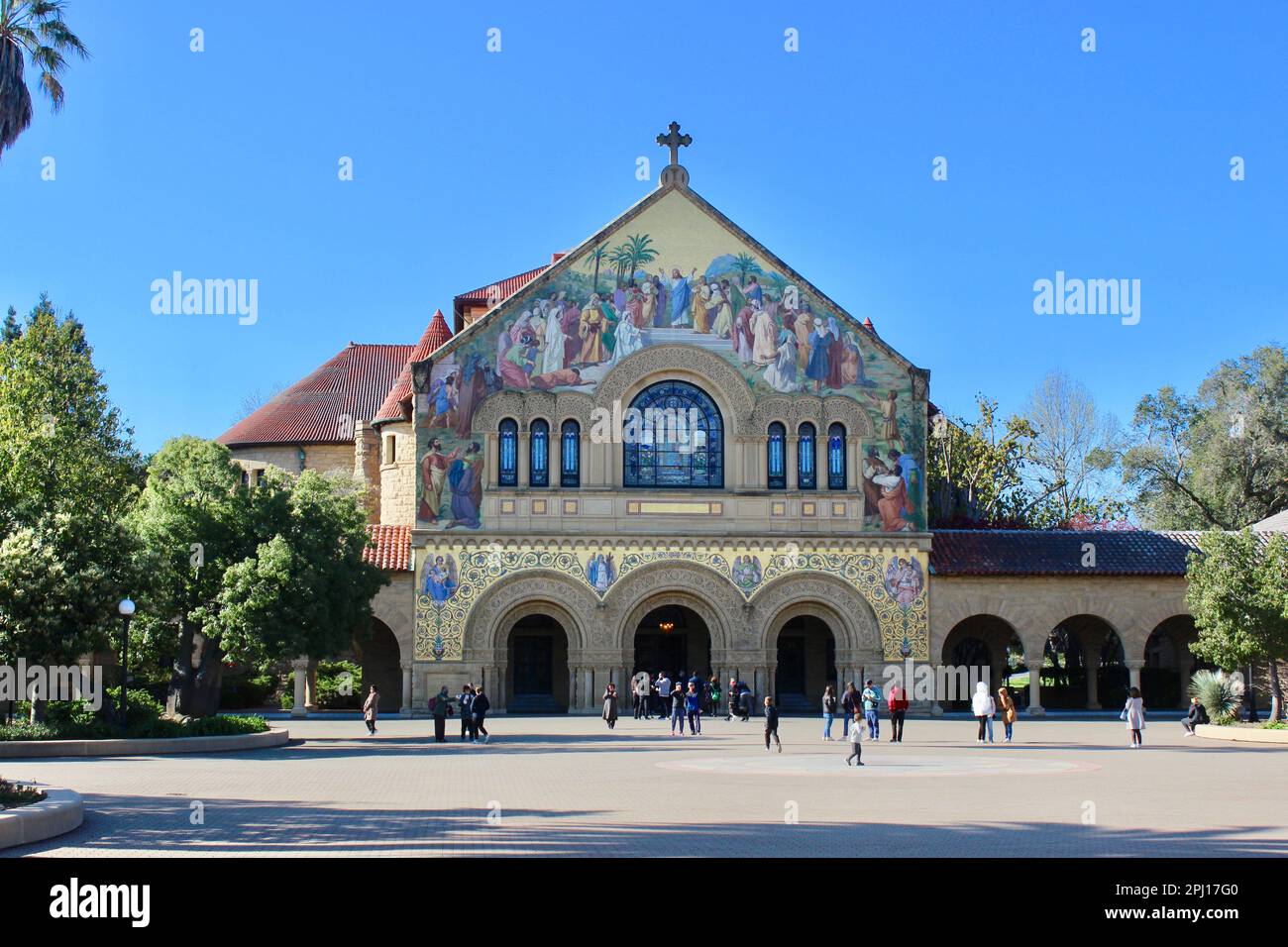 Memorial Church, Main Quad, Stanford University, California Stock Photo ...