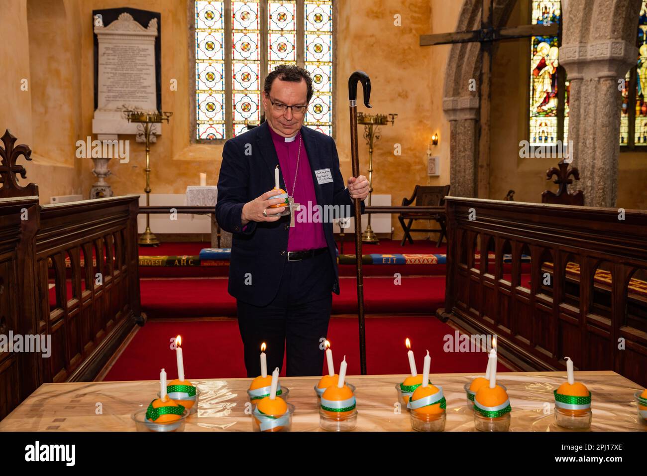 Lanlivery,Cornwall,30th March 2023,The Bishop of Truro, The Rt Revd ...