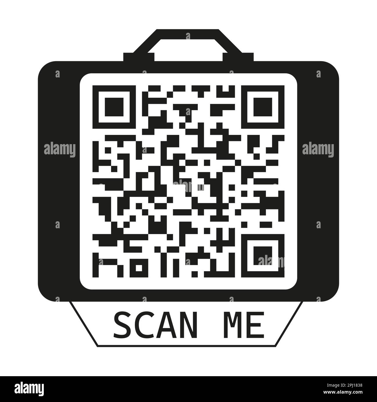 QR code vector. Sample vector QR code for smartphone scanning. Identity ...