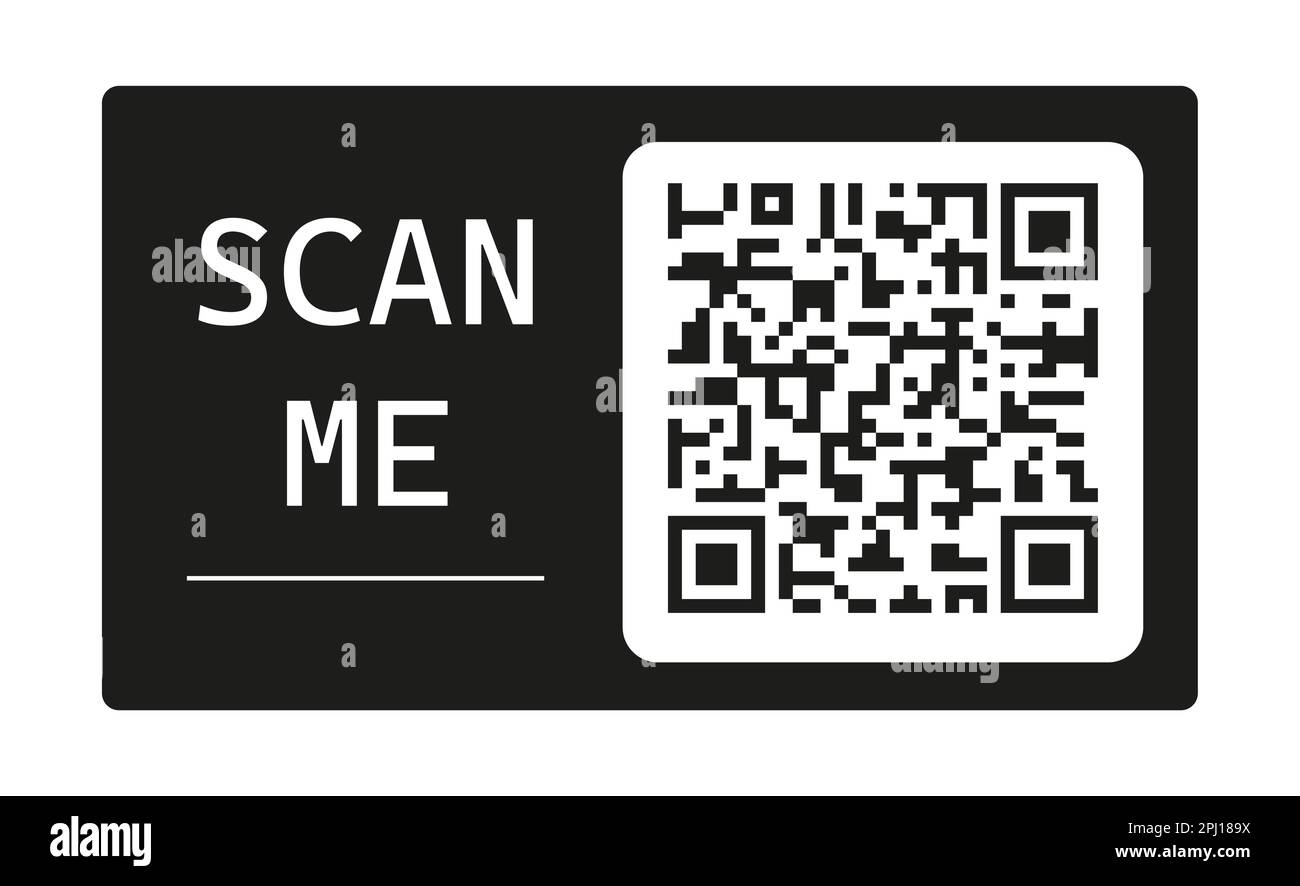 QR code vector. Sample vector QR code for smartphone scanning. Identity ...